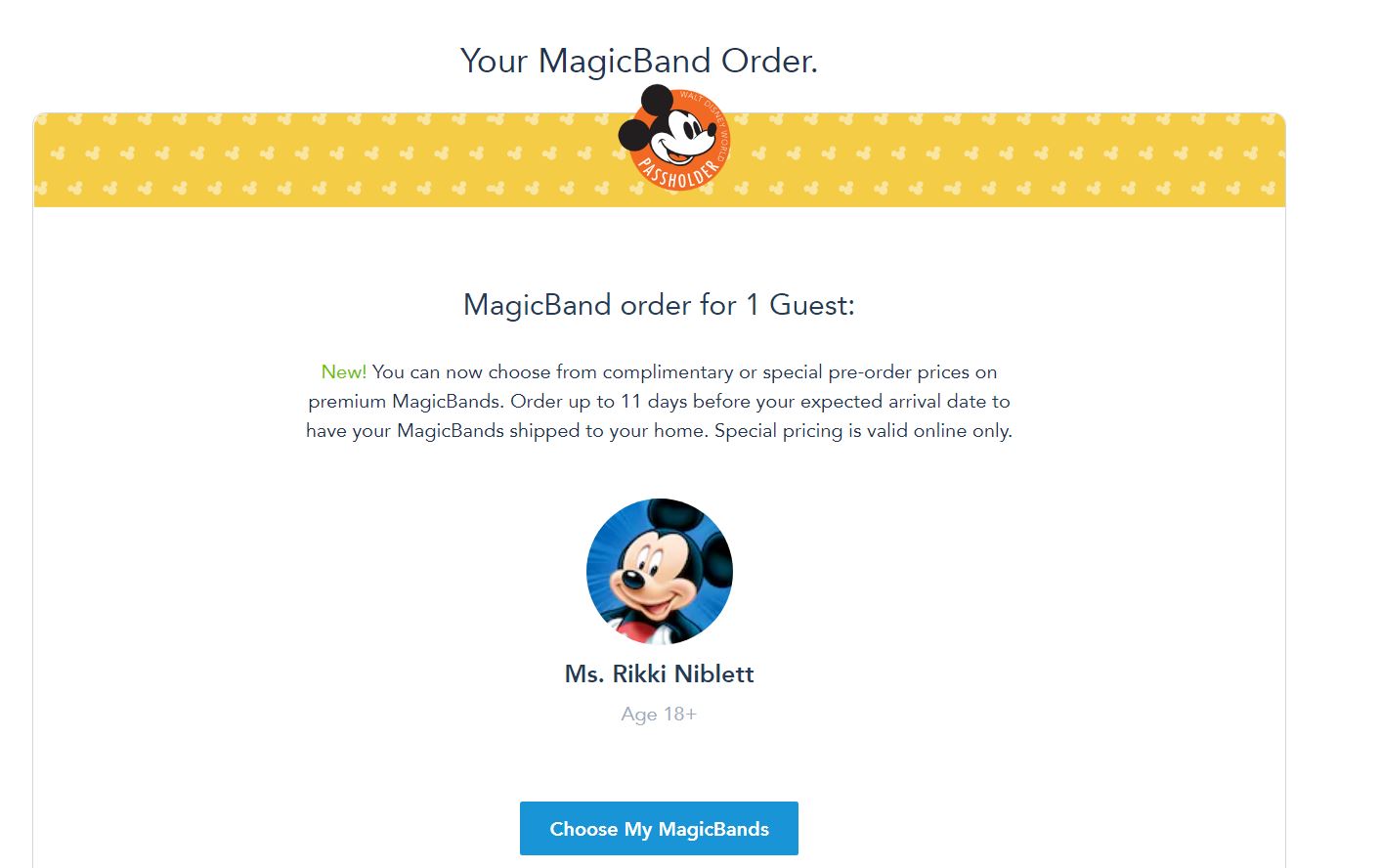 Step By Step Walk-Through Of Ordering New Upgraded MagicBands ...