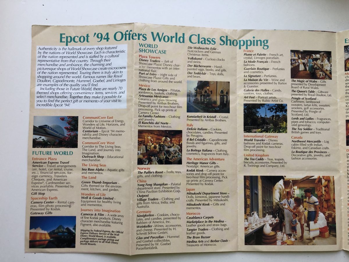 A Look Back at the EPCOT ’94 Guidemap | TouringPlans.com Blog
