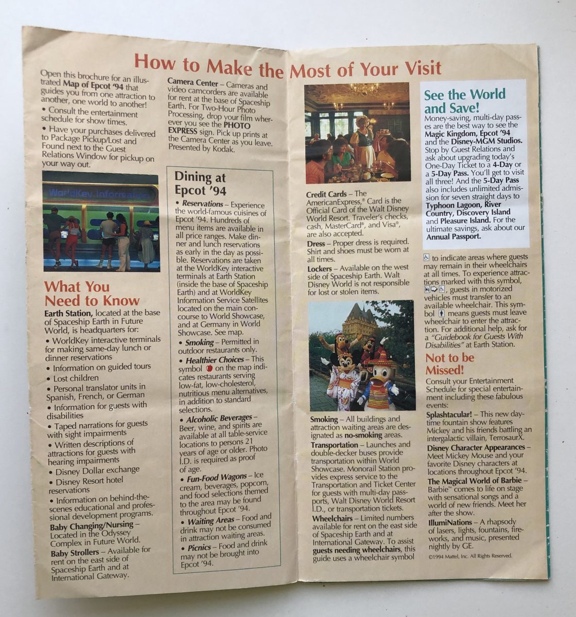 A Look Back at the EPCOT ’94 Guidemap | TouringPlans.com Blog