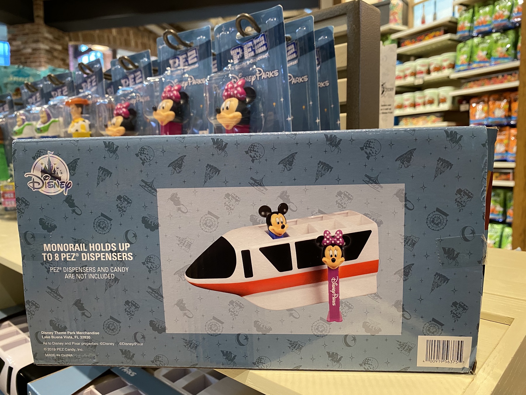 New Disney PEZ Dispensers and Monorail Display Arrive at Disney Springs ...