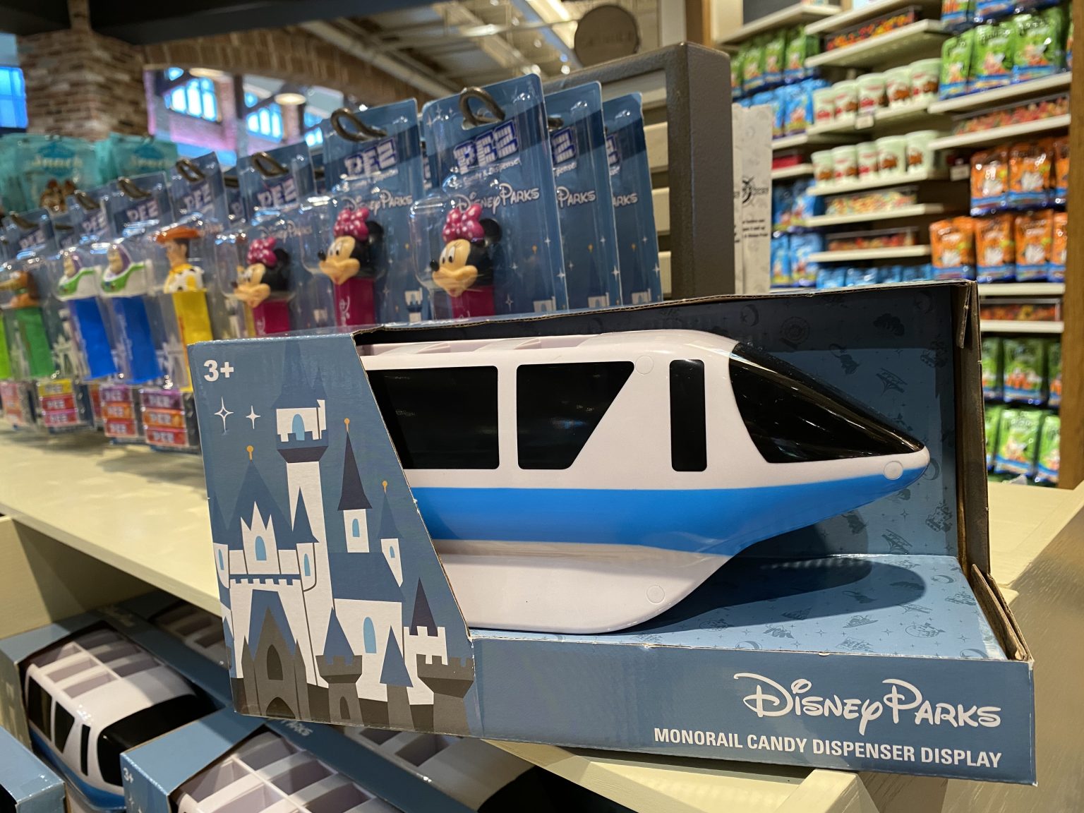 New Disney PEZ Dispensers and Monorail Display Arrive at Disney Springs ...