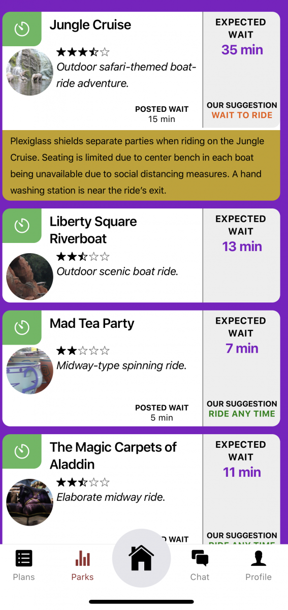 Getting to Know Lines 2.0: Attraction Information and Wait Times from the Parks Screen ...
