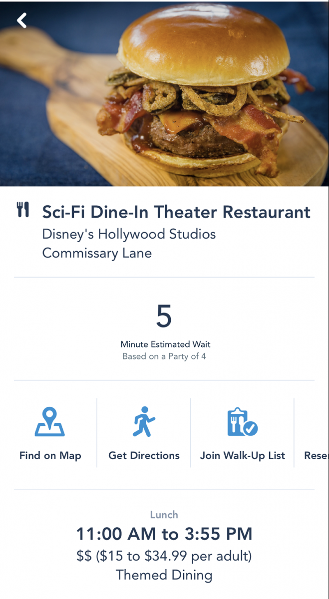 How To Maximize Disney’s New Dining Features Including Walk-Up List ...