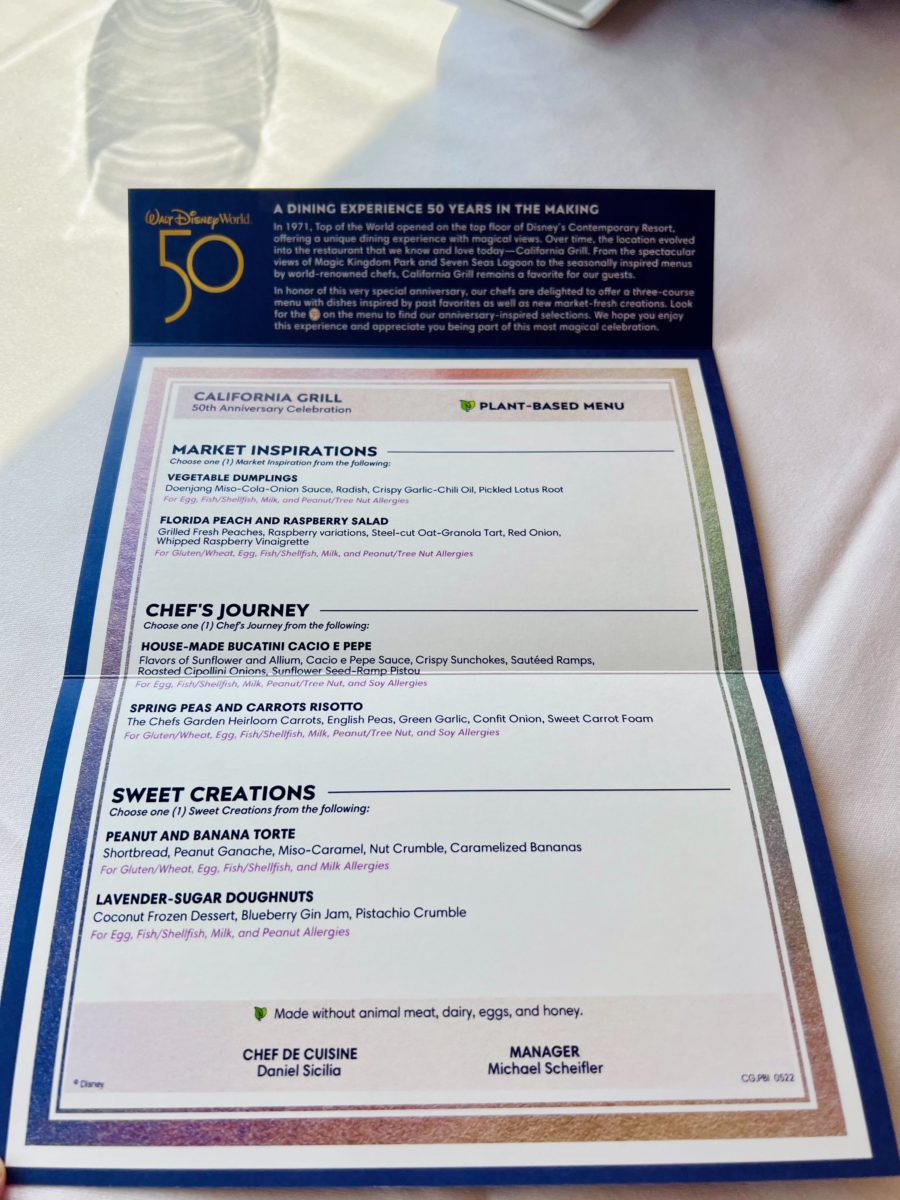 A Review of California Grill’s New Plant-Based Menu | TouringPlans.com Blog