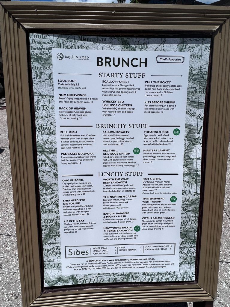 Raglan Road Irish Pub and Restaurant Review: Brunch and Burgers ...