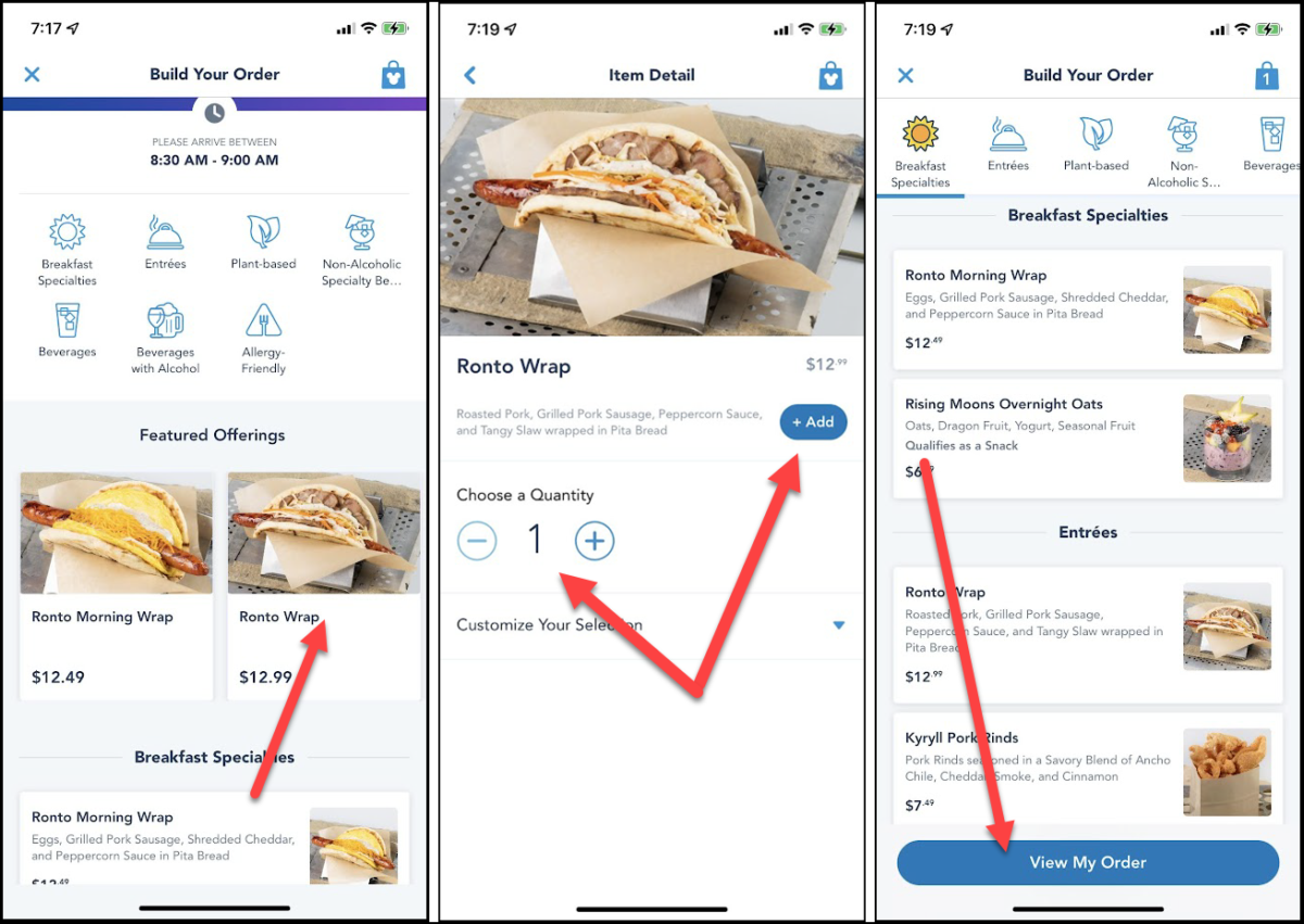 Using Disney World Mobile Order Guide and FAQ