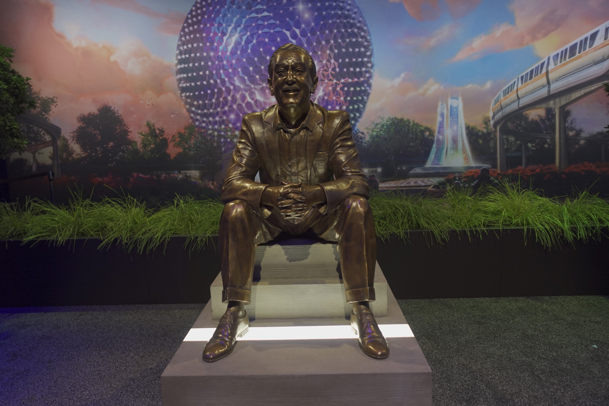 Photos: EPCOT’s “Walt the Dreamer” Statue Shown at D23 Expo 2022 ...