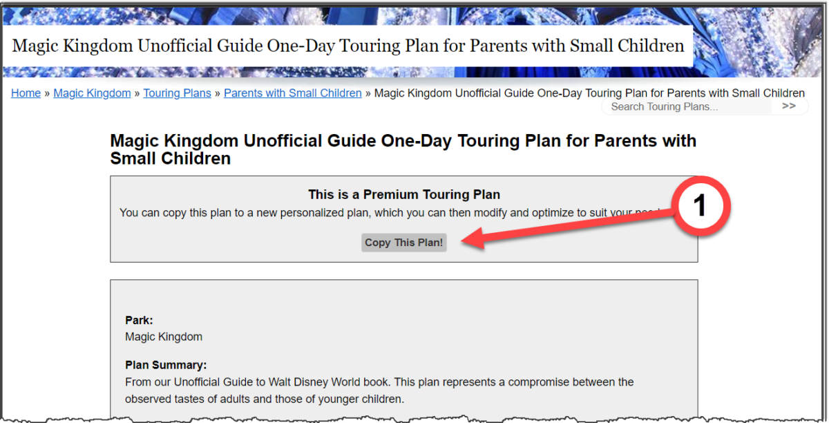 Step-By-Step Guide: Make and Use a Touring Plan On the Web (Including ...
