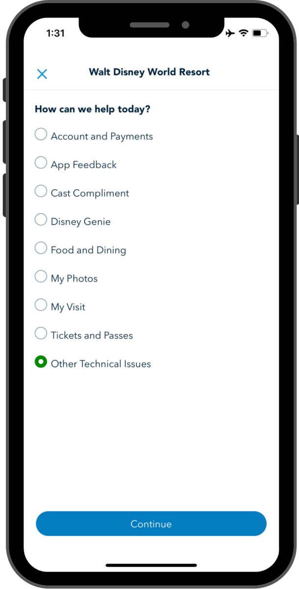 Getting Help With My Disney Experience App