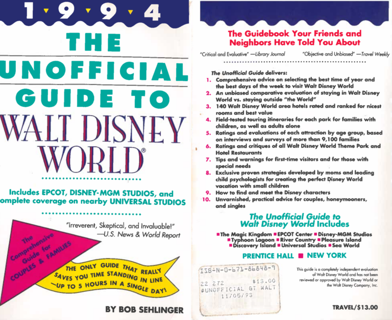 Disney in a Minute: What is the Unofficial Guide to Walt Disney World ...
