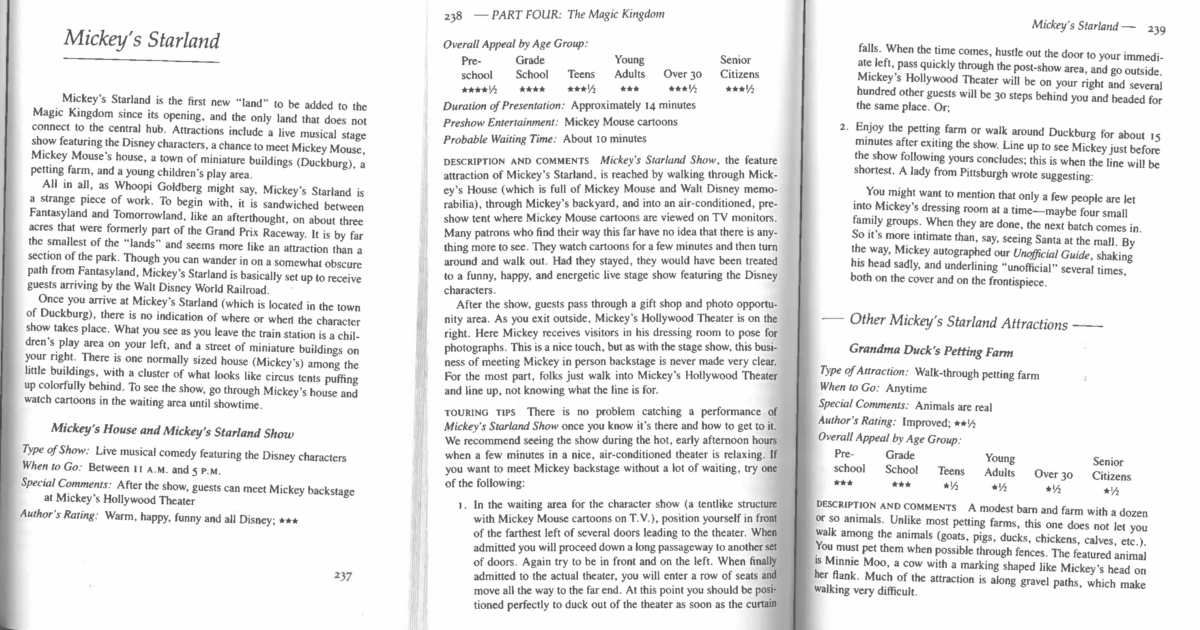 A Look Back at The Unofficial Guide to Walt Disney World 1994 ...