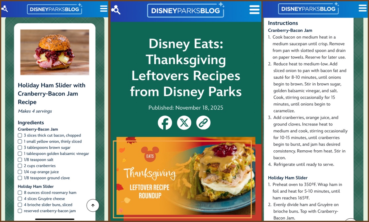 Recipe Testing: Disney Parks Blog Holiday Ham Slider with Cranberry ...