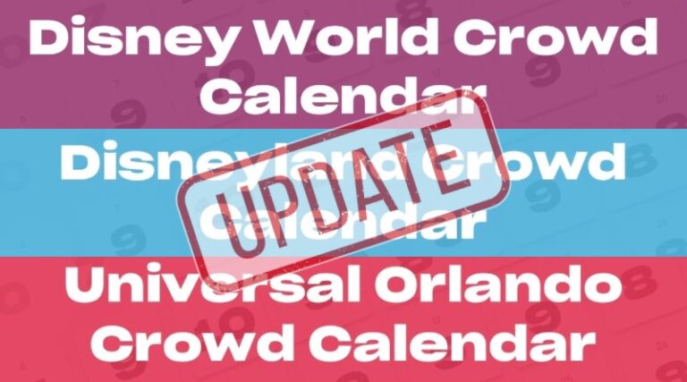 Disney World, Disneyland, and Universal Orlando Crowd Calendar Updates ...